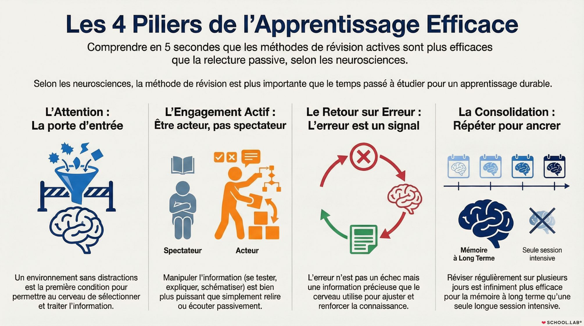 L’engagement actif : comment les 4 piliers de l’apprentissage peuvent ...
